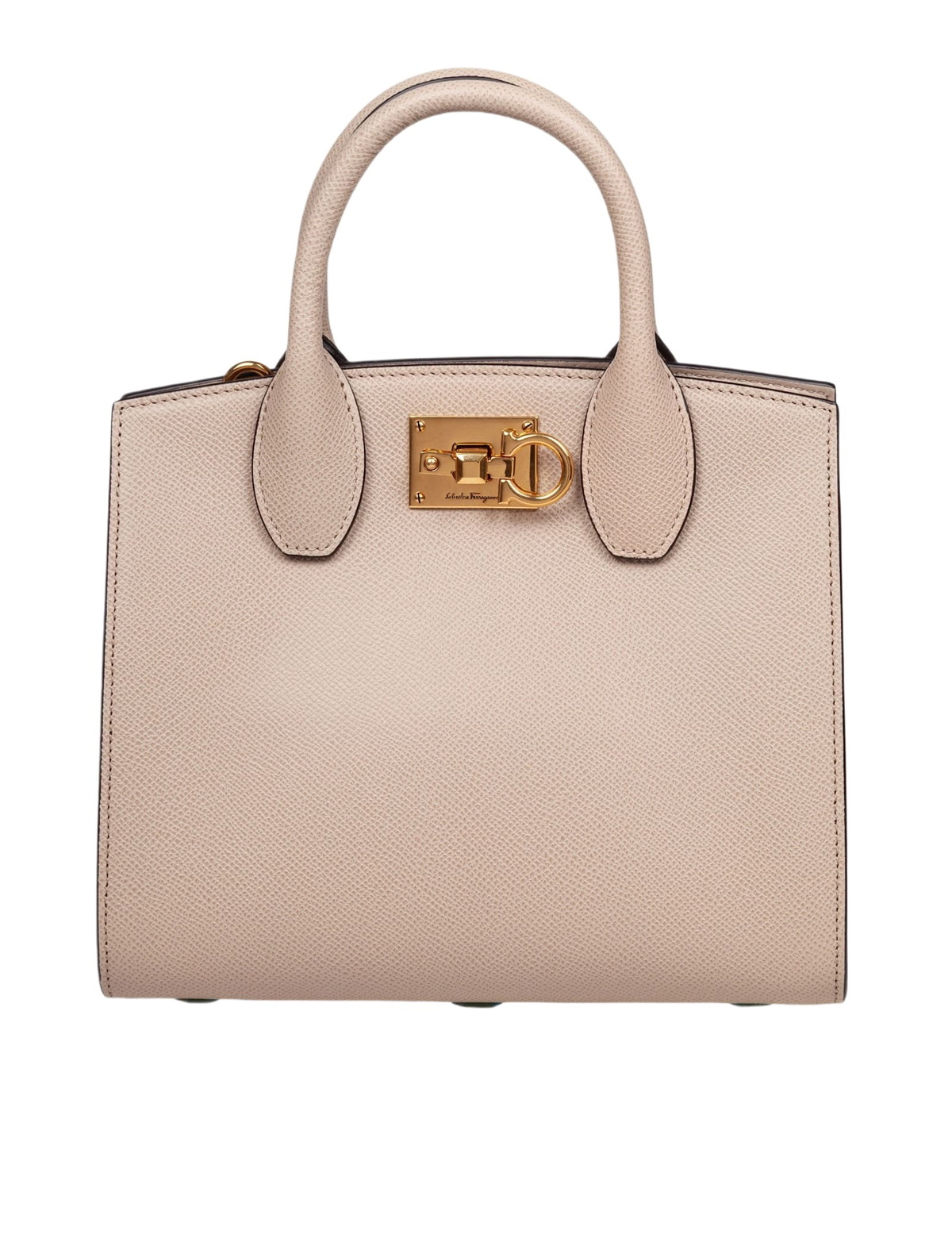 Ferragamo Studio Box Bag In Hammered Leather Daino Color Salvatore ...
