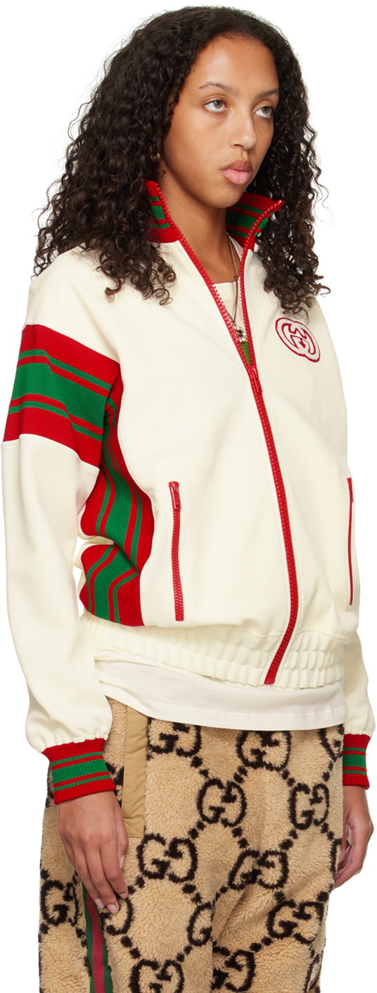 Gucci Off-White Striped Track Jacket Gucci