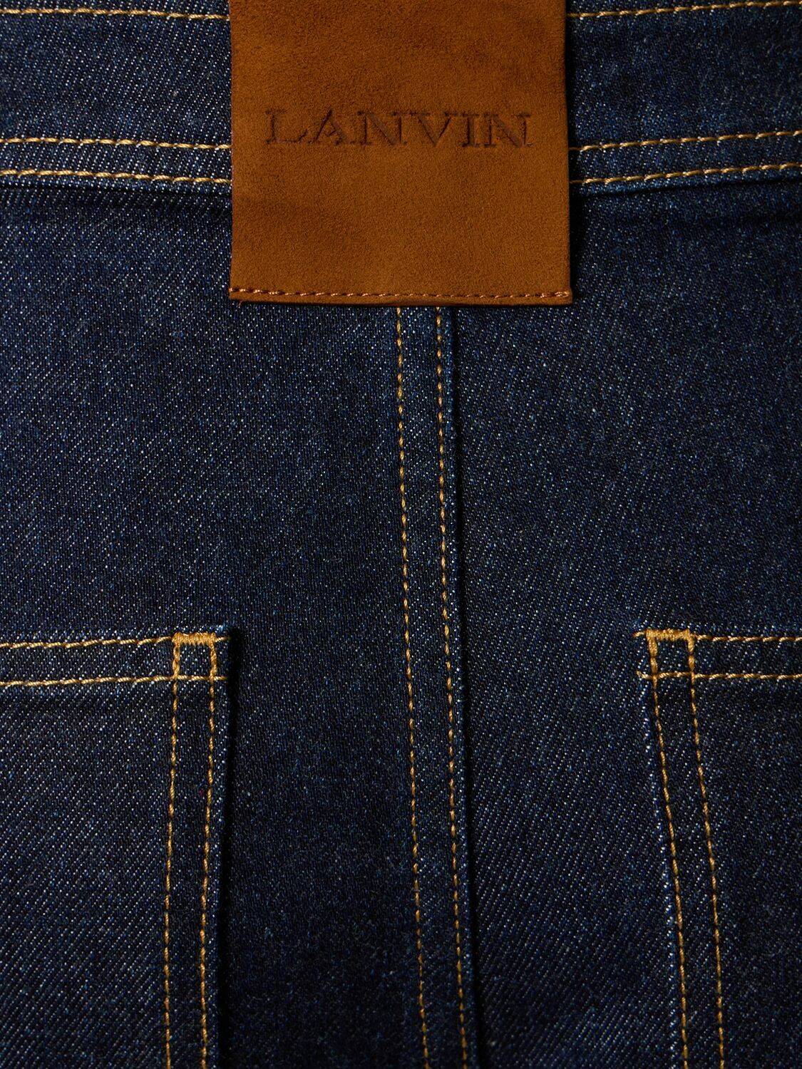 LANVIN Denim High Rise Straight Jeans Lanvin