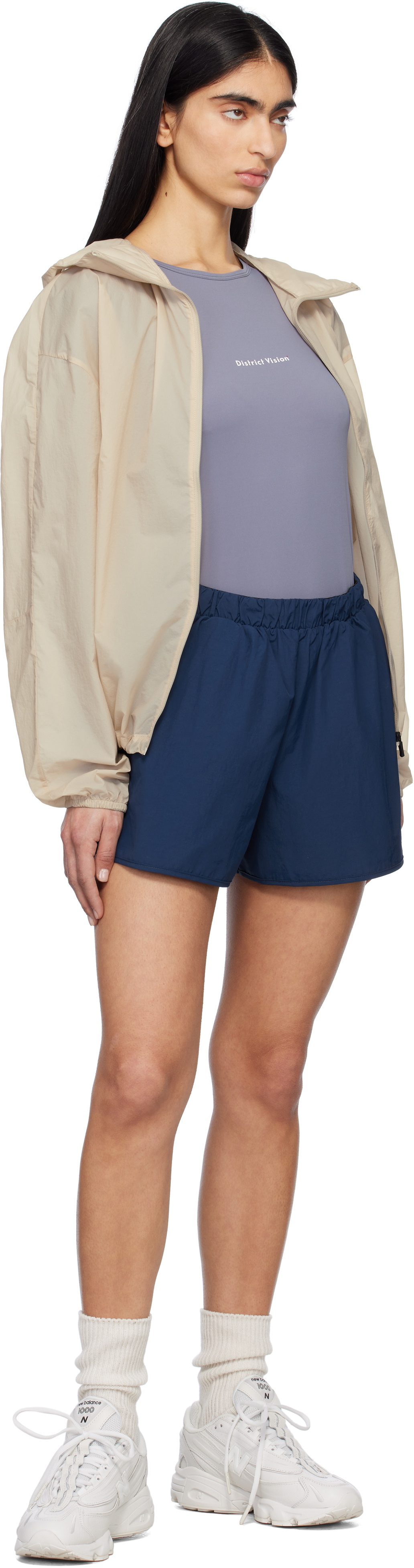 District Vision Beige Cropped Ultralight Wind Sport Jacket District Vision