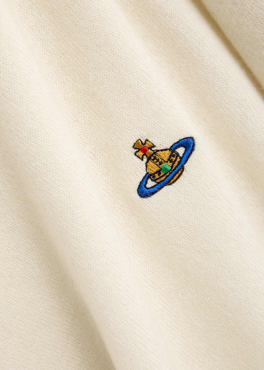 Vivienne Westwood Alex Logo Wool-blend Jumper Cream Vivienne Westwood