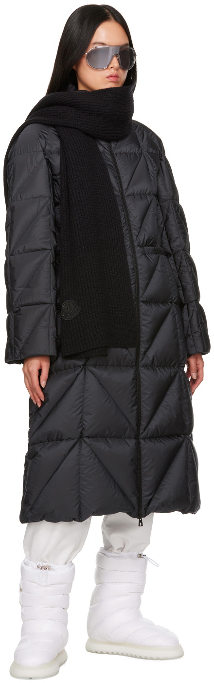 Moncler Black Cerise Down Coat Moncler