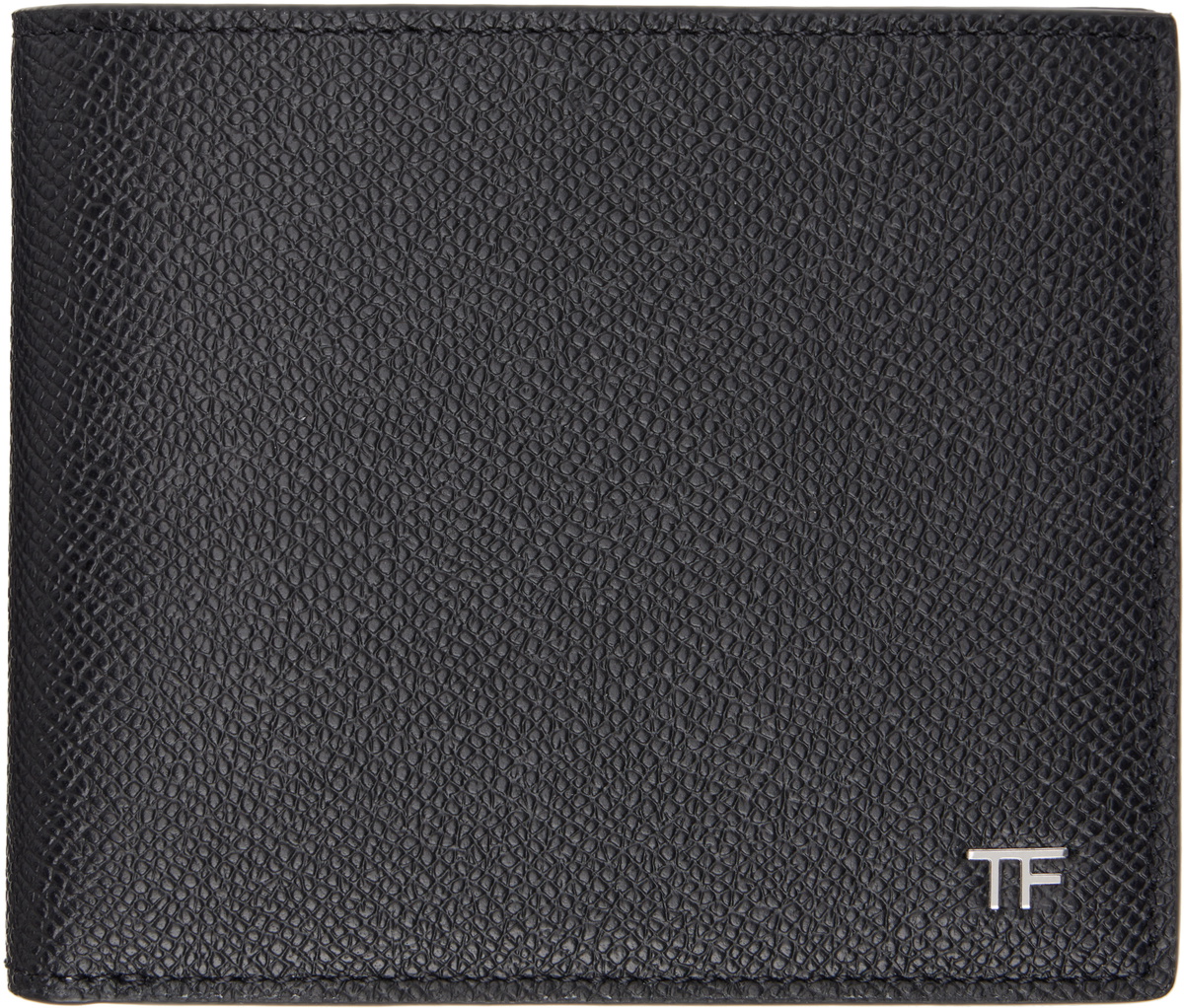 TOM FORD Black Small Grain Leather Bifold Wallet TOM FORD