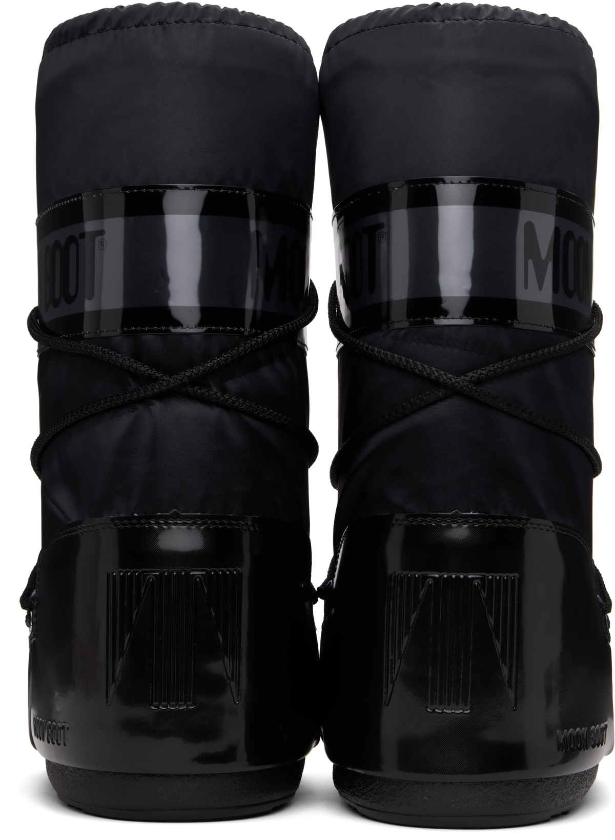 Moon Boot Black Icon Glance Satin Boots Moon Boot