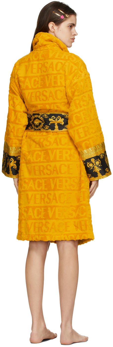 Versace Underwear Yellow 'I Love Barocco' Bath Robe Versace Underwear