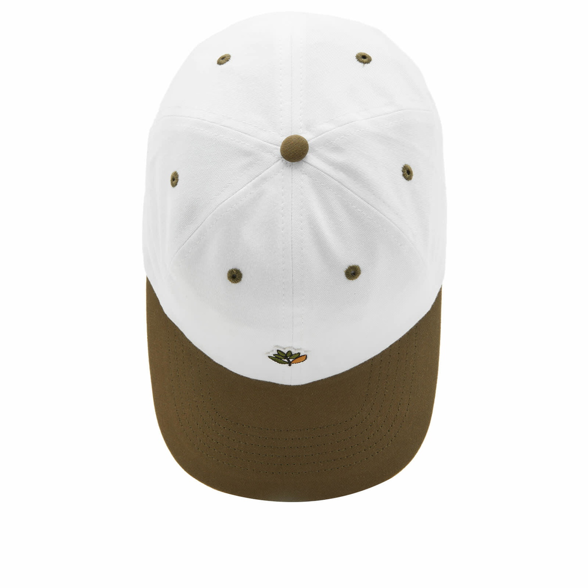 Magenta Men's 2 Tone Dad Cap in White/Olive Magenta