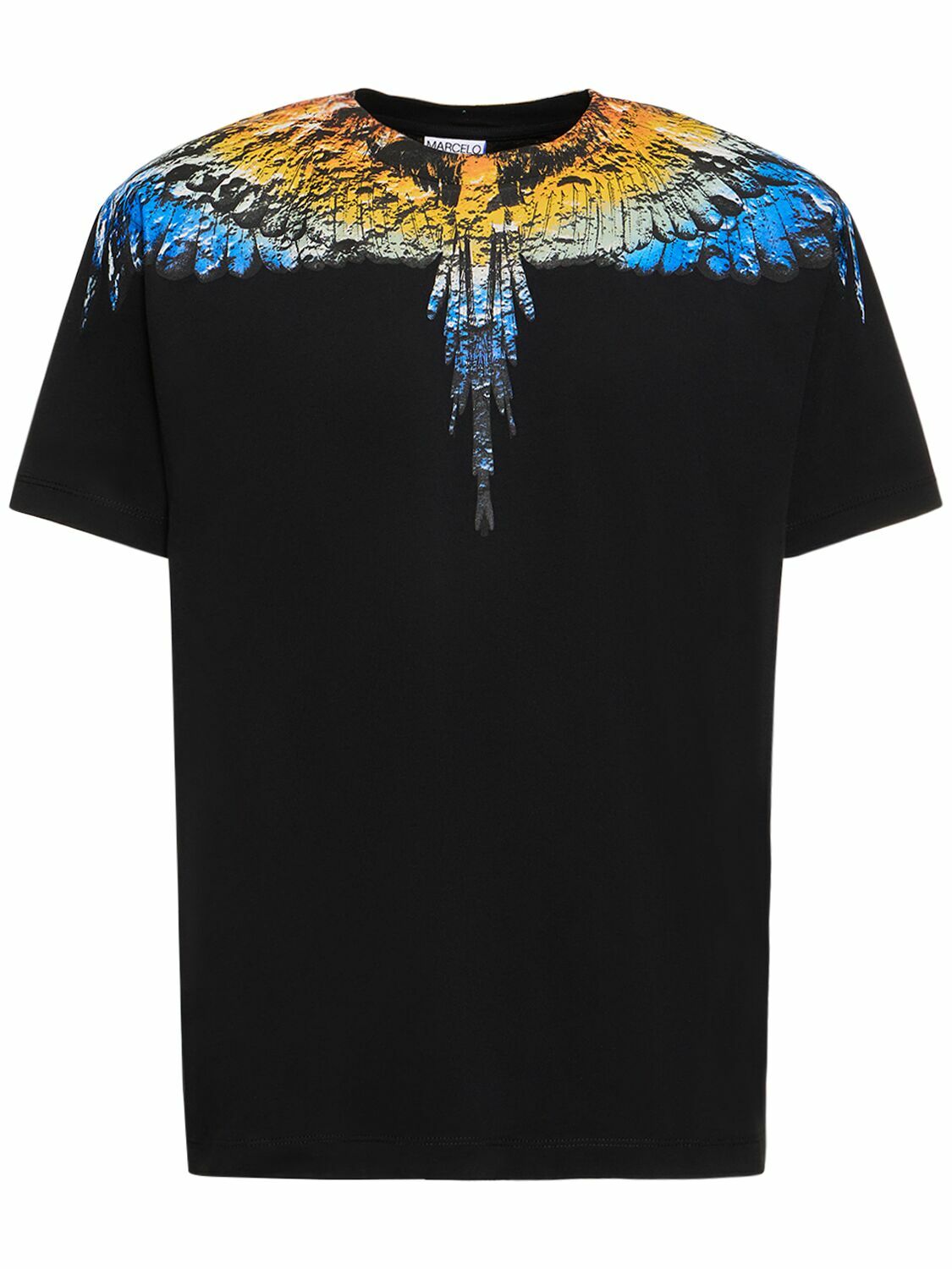 MARCELO BURLON COUNTY OF MILAN - Lunar Wings Cotton Jersey T-shirt ...