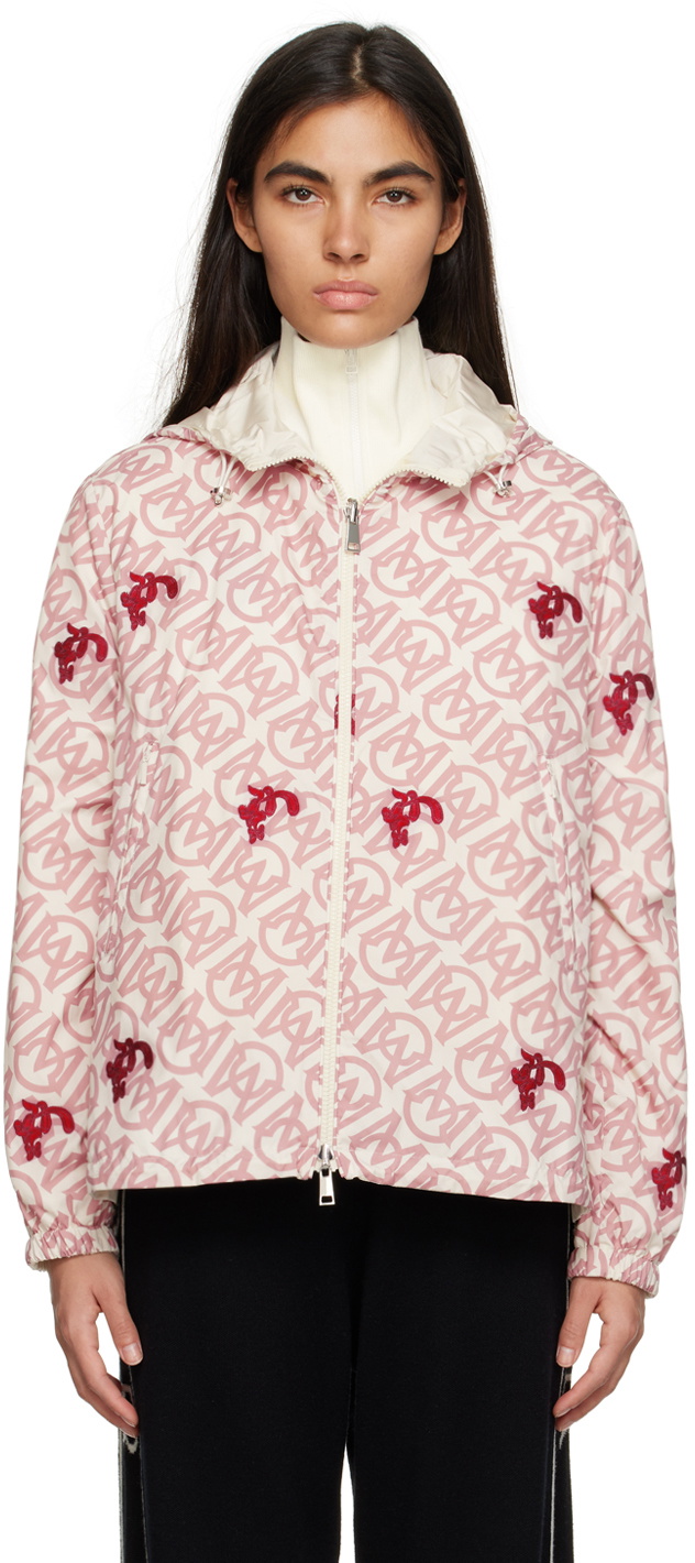 Moncler White & Pink Deisse Reversible Jacket Moncler