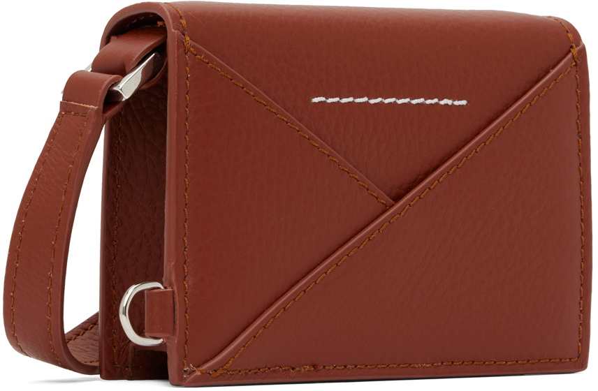 MM6 Maison Margiela Red Mini Triangle 6 Bag MM6 Maison Margiela