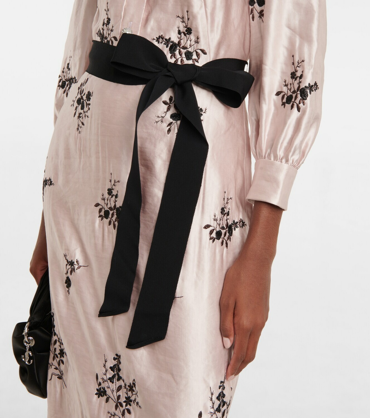 Erdem Emelia embroidered satin maxi dress Erdem