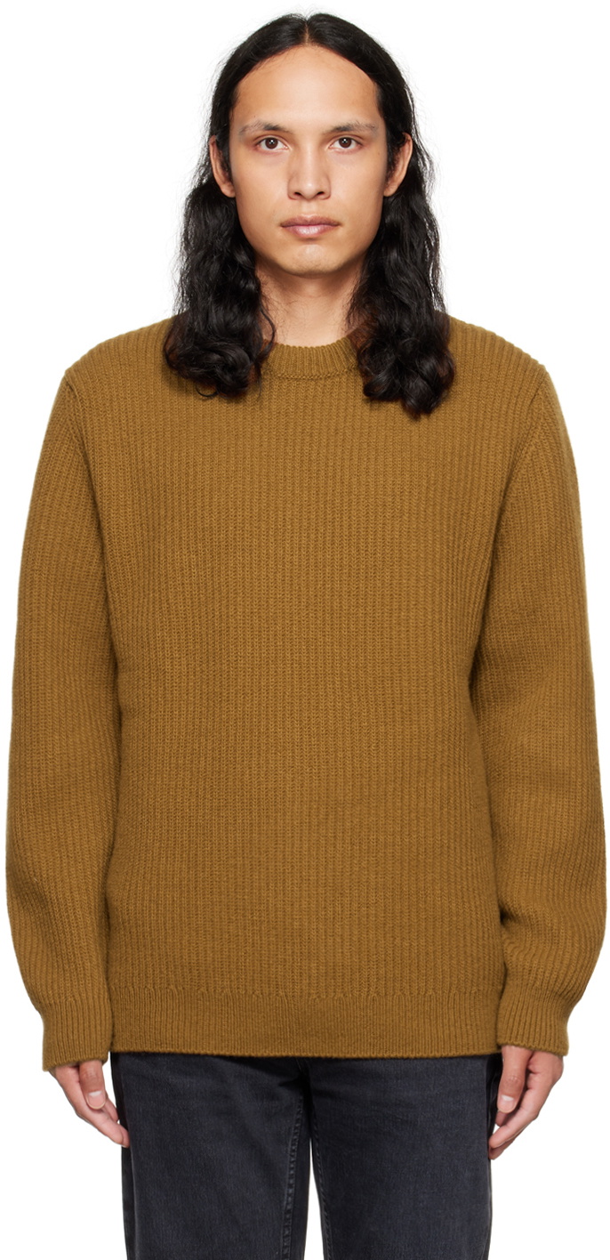 Nudie Jeans Tan August Sweater Nudie Jeans Co