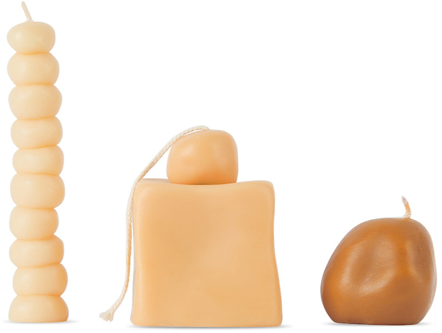 Ann Vincent SSENSE Exclusive Tan Soy Wax Candle Set Vince