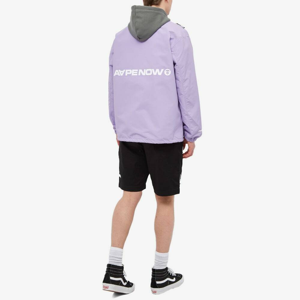 Men's AAPE Lightweight Coach Jacket in Purple AAPE by A Bathing Ape