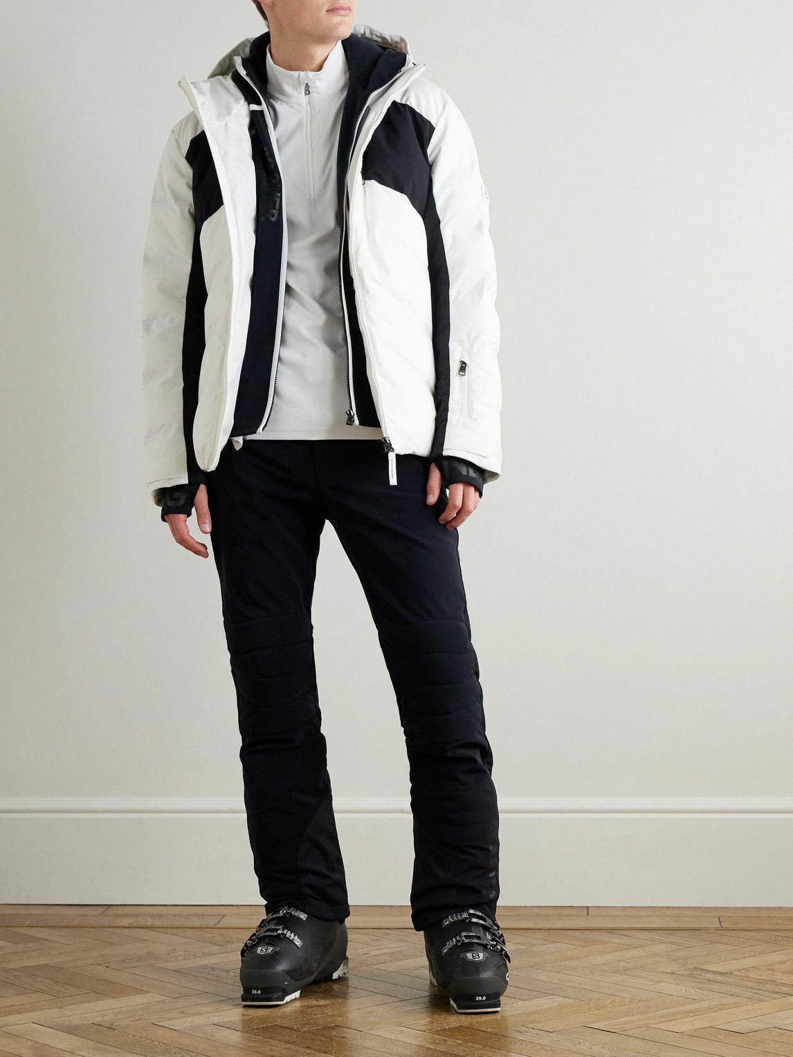 BOGNER - Harry1 Quarter-Zip Stretch-Jersey Baselayer - White Bogner