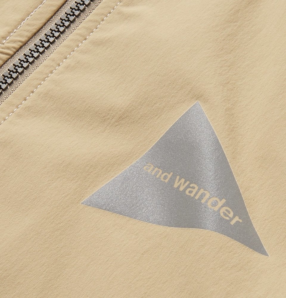 And Wander - Waterproof Nylon-Blend Shell Hooded Jacket - Beige and Wander