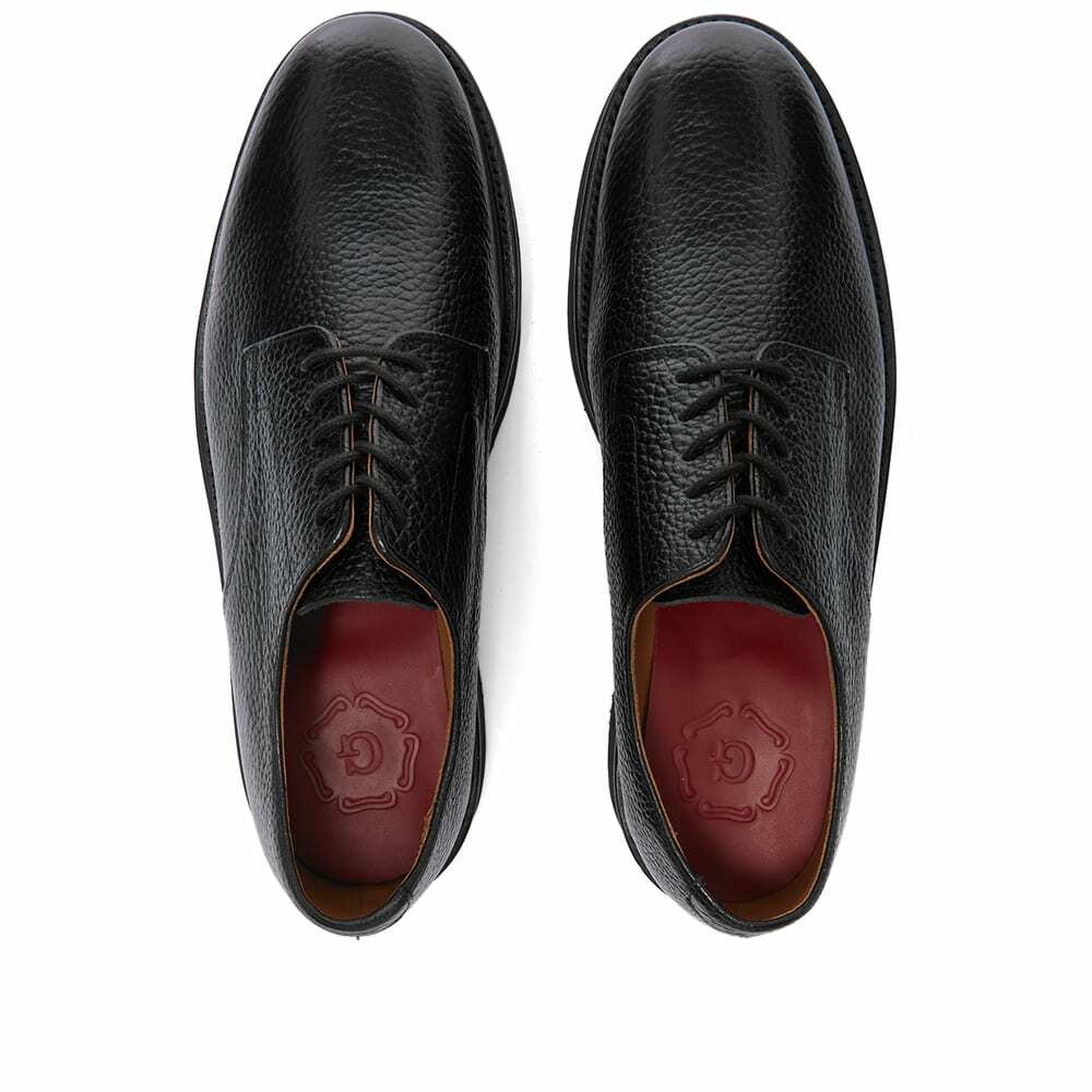Grenson Men's Curt Derby Shoe in Black Natural Grain Grenson