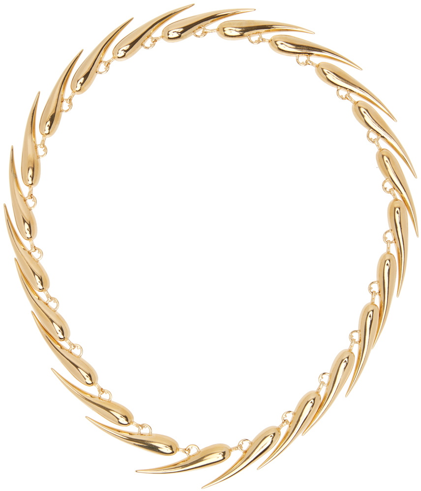 Mugler Gold Spike Necklace Mugler