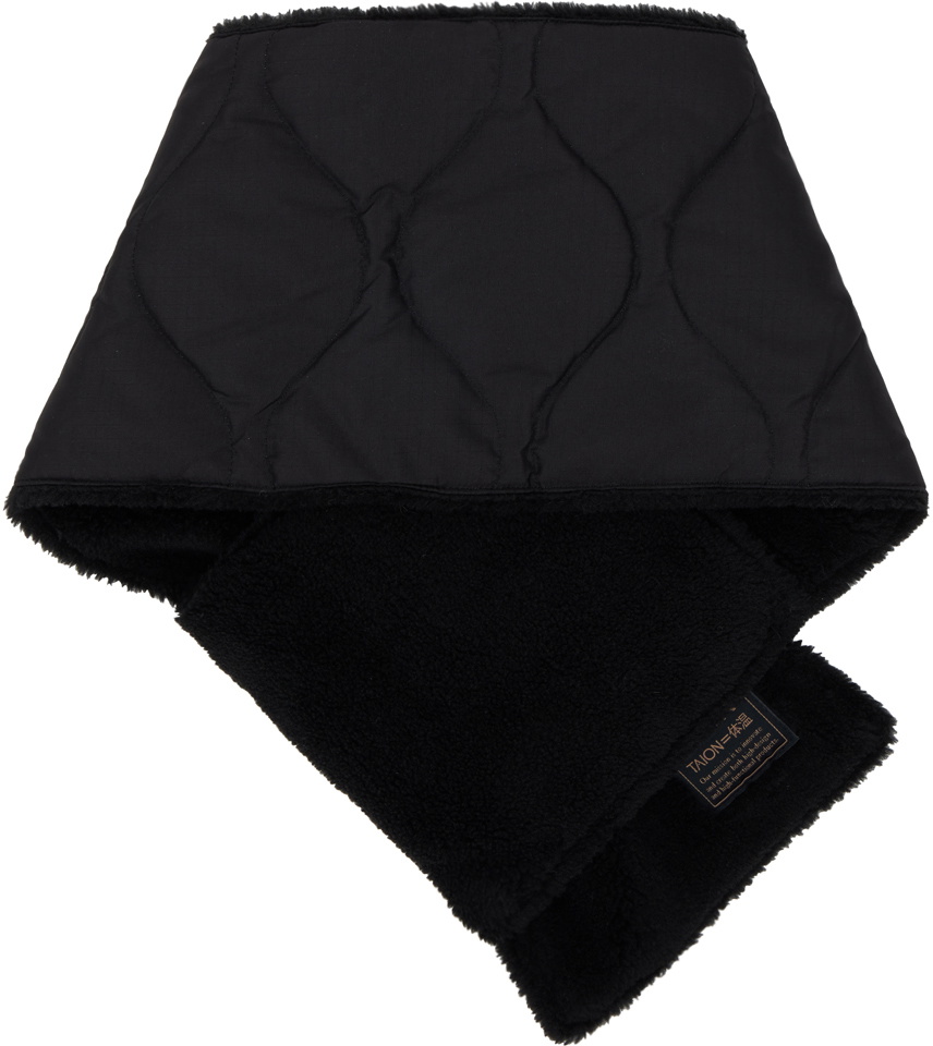 TAION Reversible Black Military Down Scarf Taion Extra