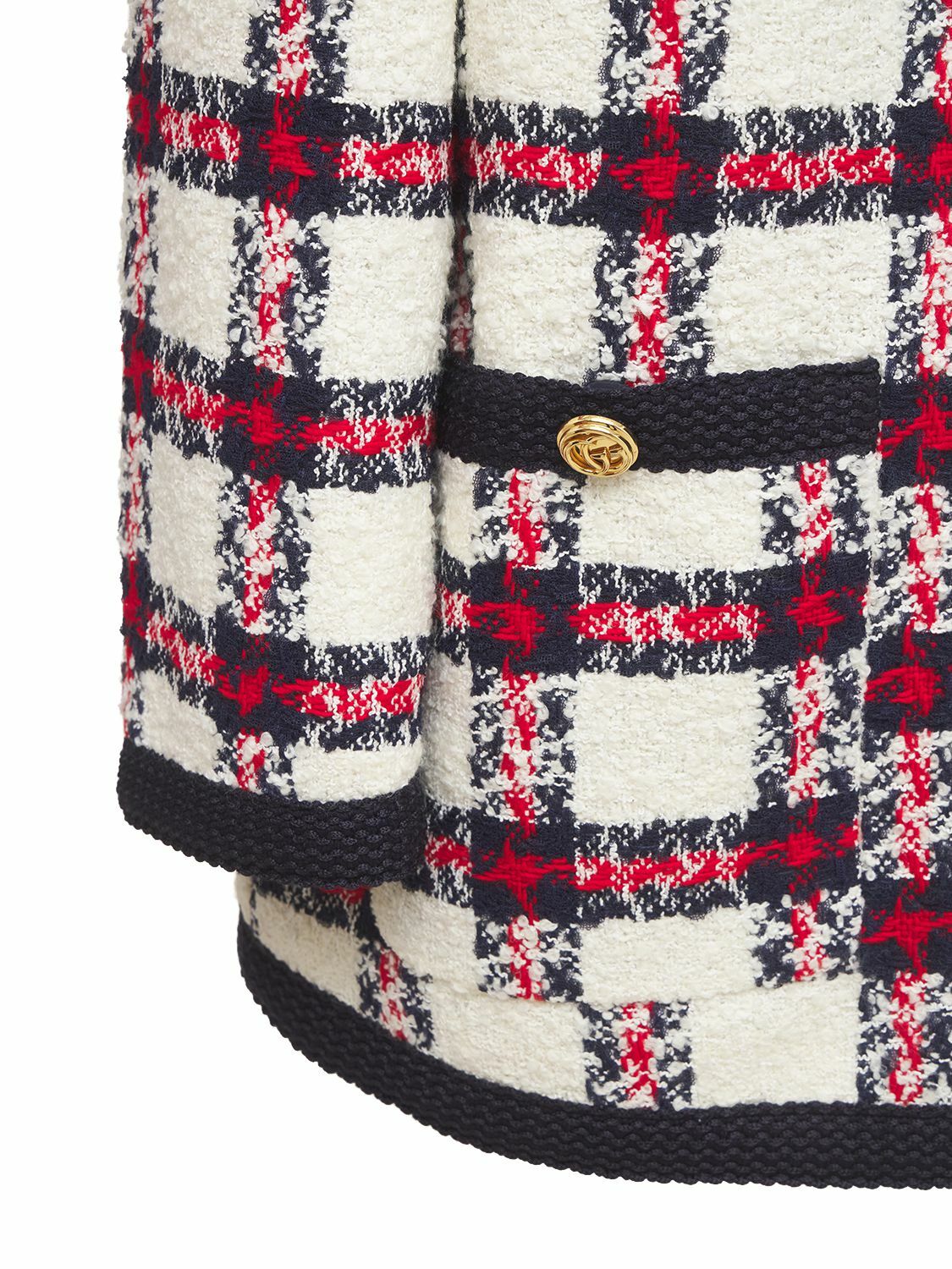 GUCCI - Web Wool Blend Tweed Jacket Gucci