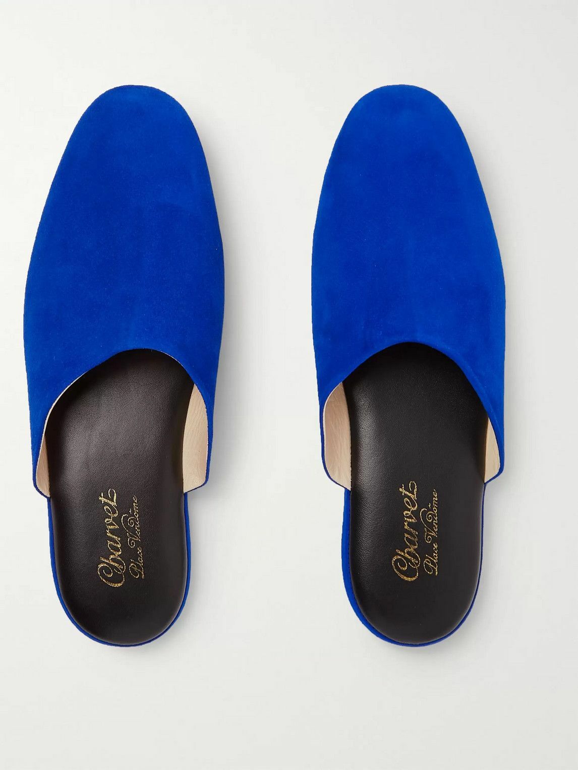 Charvet - Suede Slippers - Blue Charvet