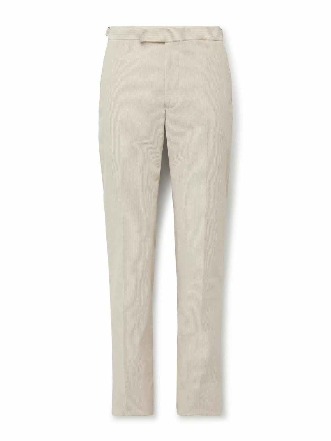 Richard James - Chapman Slim-Fit Straight-Leg Cotton-Corduroy Suit Trousers - Neutrals Richard James