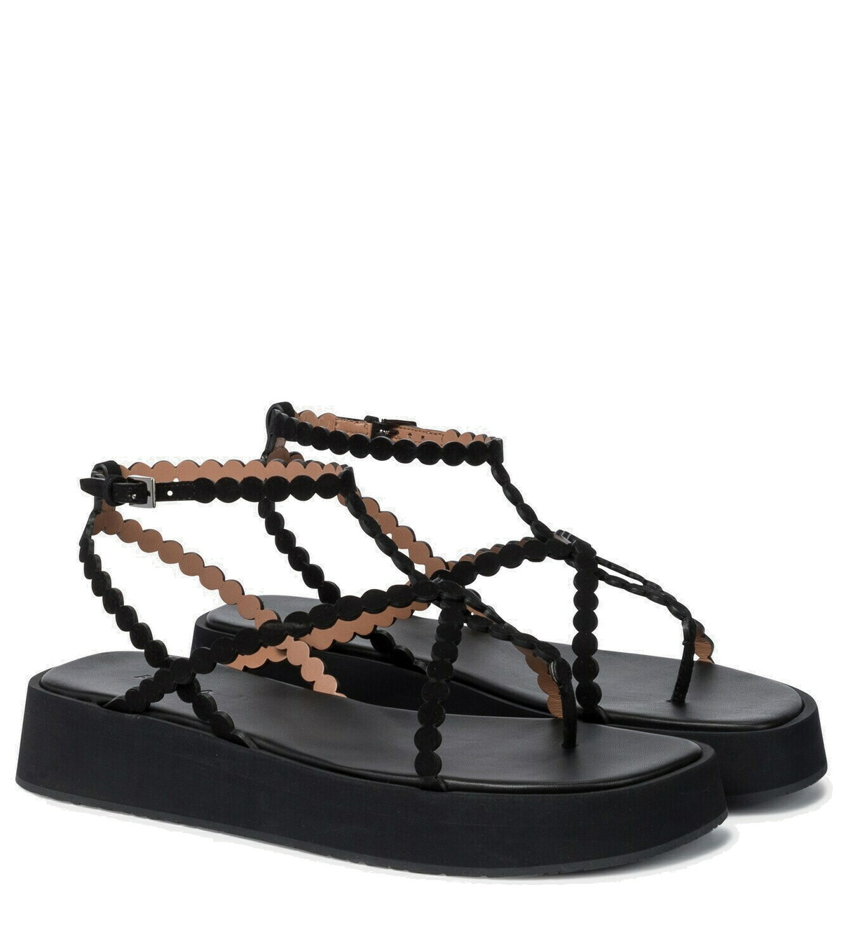 Alaïa Suede platform sandals ALAÏA