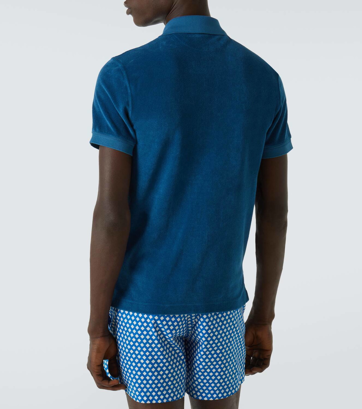 Tom Ford Cotton-blend velvet polo shirt TOM FORD