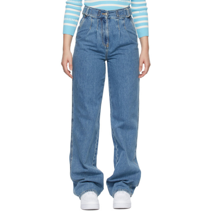 MSGM Blue Baggy Jeans MSGM