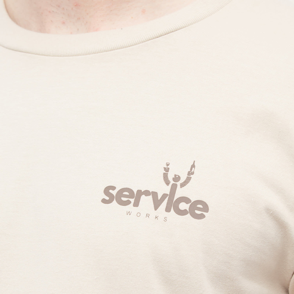 Service Works Men's Sommelier T-Shirt in Sand Service Works