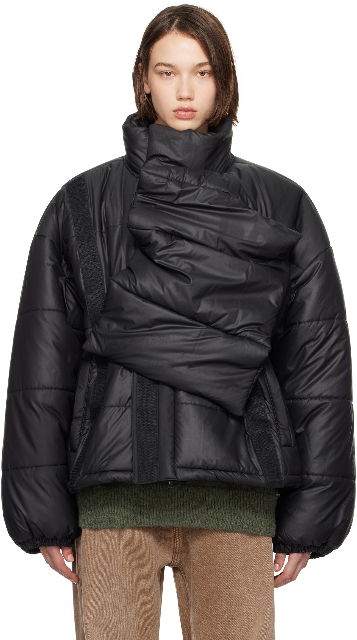 Y/Project Black Velcro Puffer Jacket Y/Project