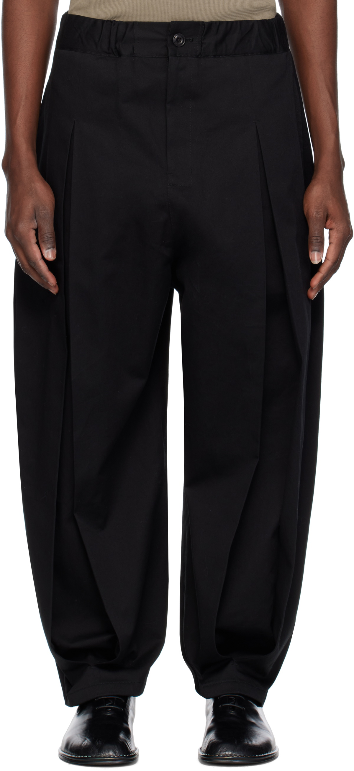 SAGE NATION Black Box Pleat Trousers SAGE NATION