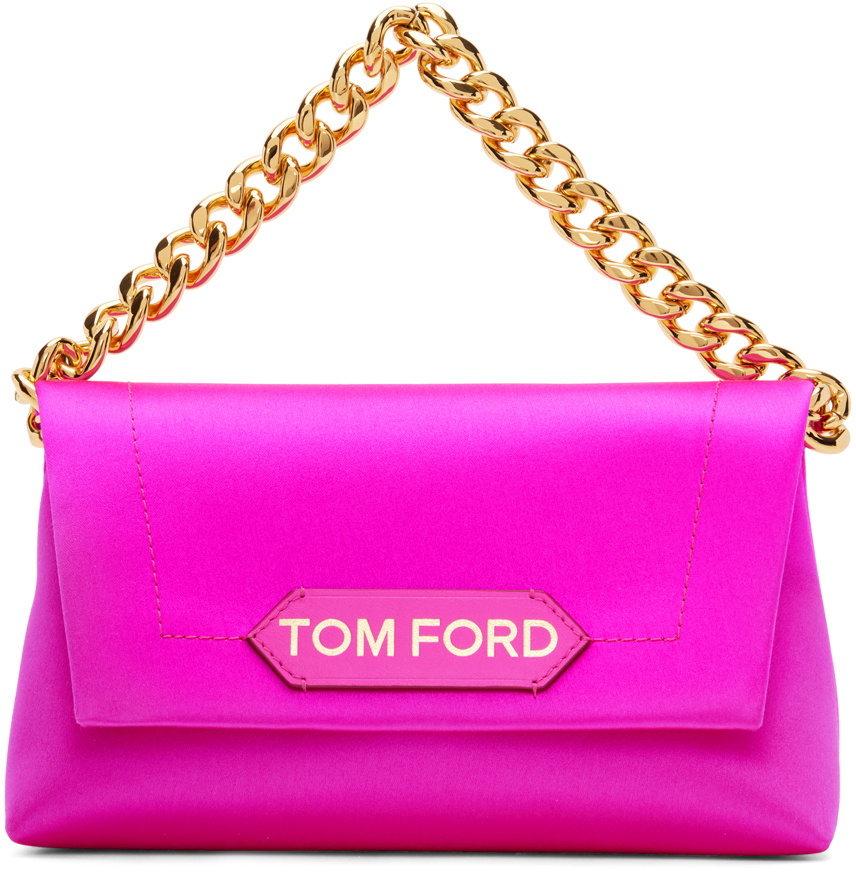 TOM FORD Pink Mini Label Chain Bag TOM FORD