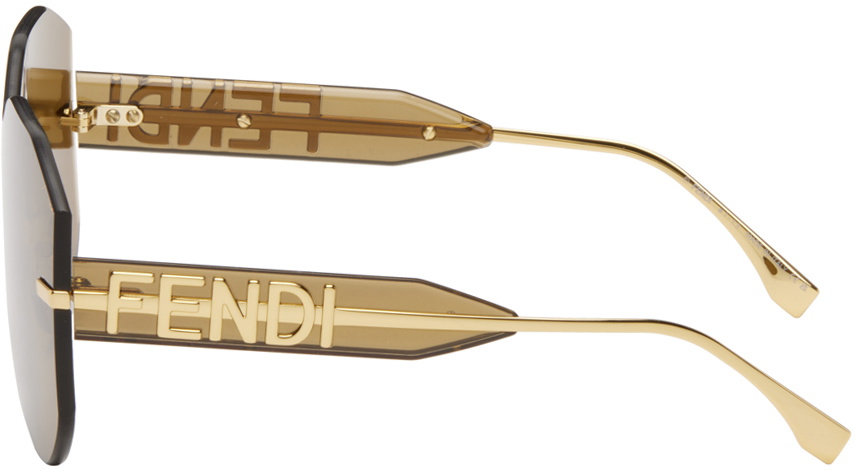 Fendi Gold Fendigraphy Sunglasses Fendi