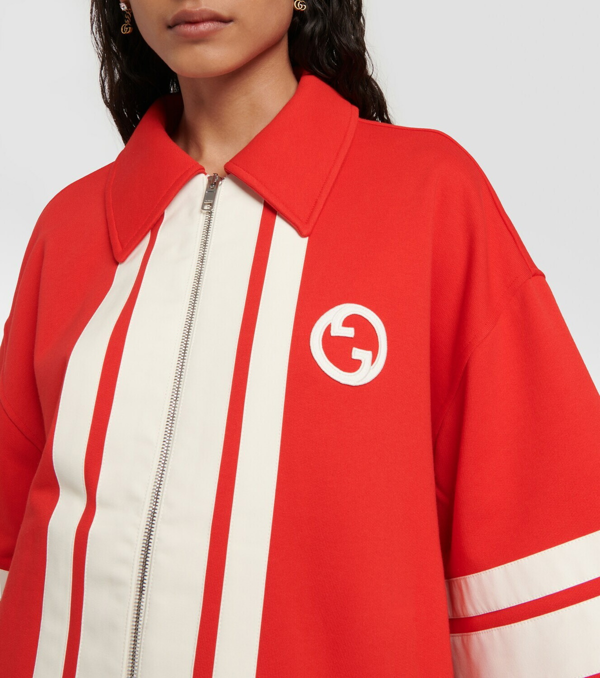 Gucci Interlocking G cotton jersey jacket Gucci