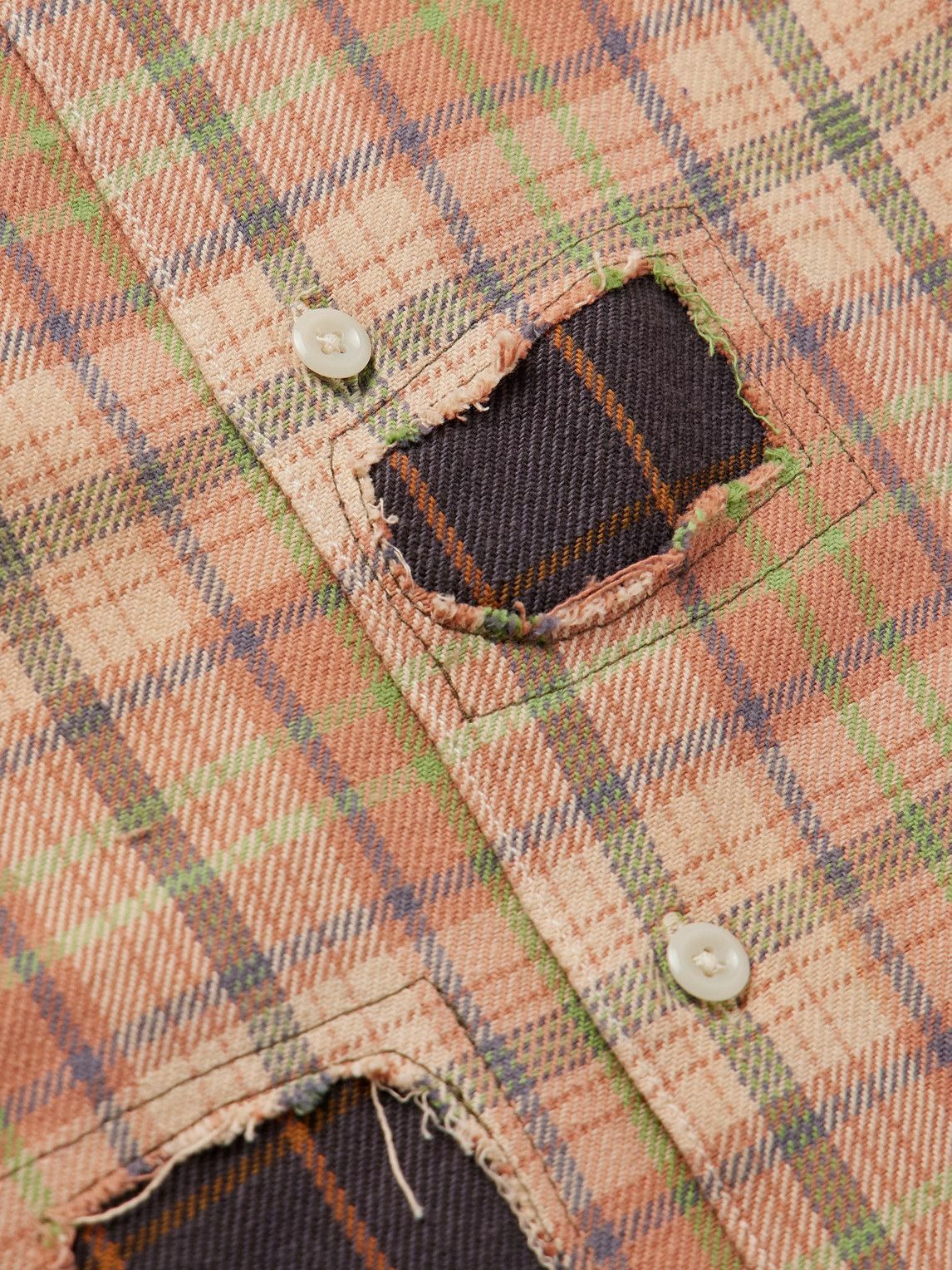RRL - Carter Checked Cotton-Flannel Shirt - Orange RRL