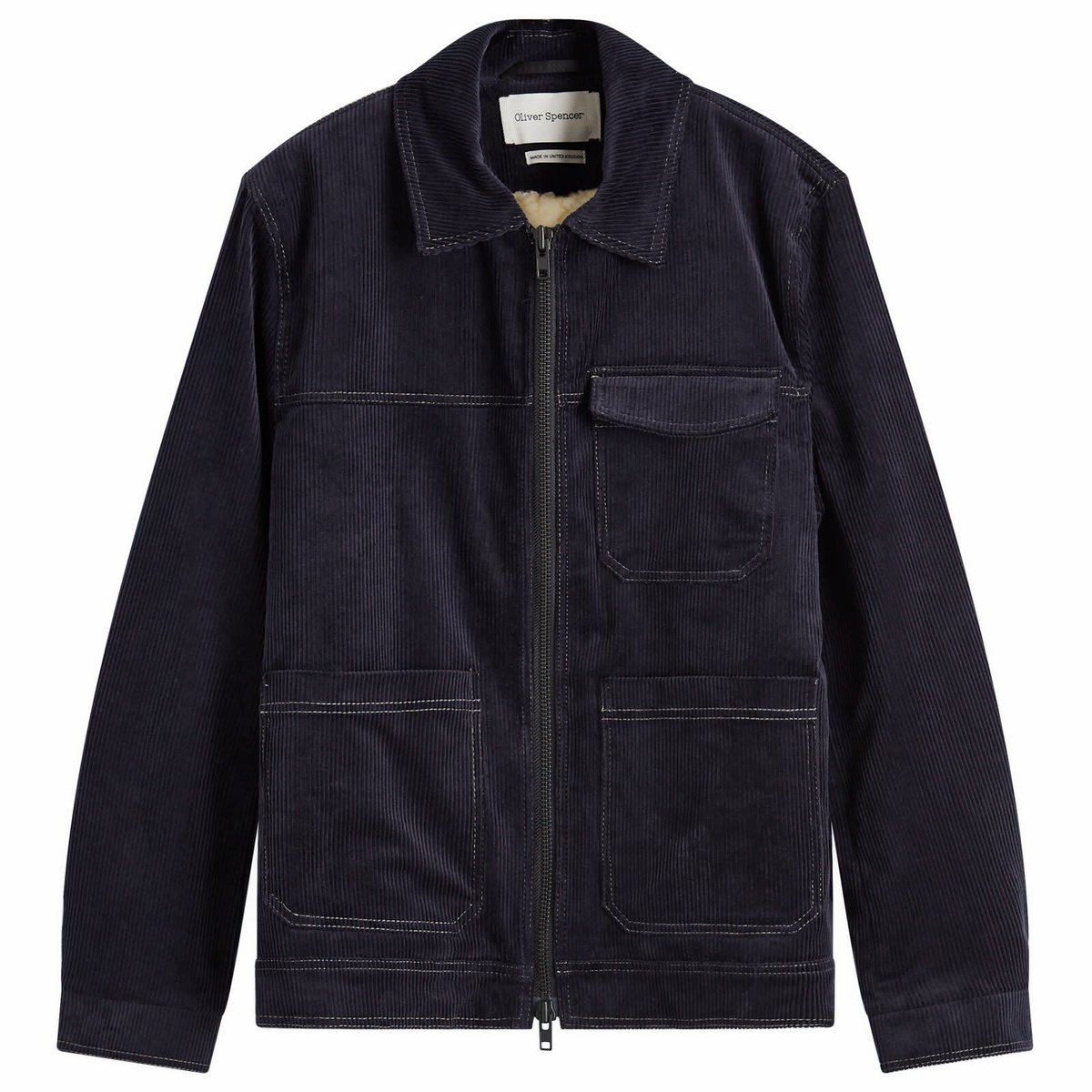 Oliver Spencer Men's Hardwick Corduroy Jacket in Navy Oliver Spencer