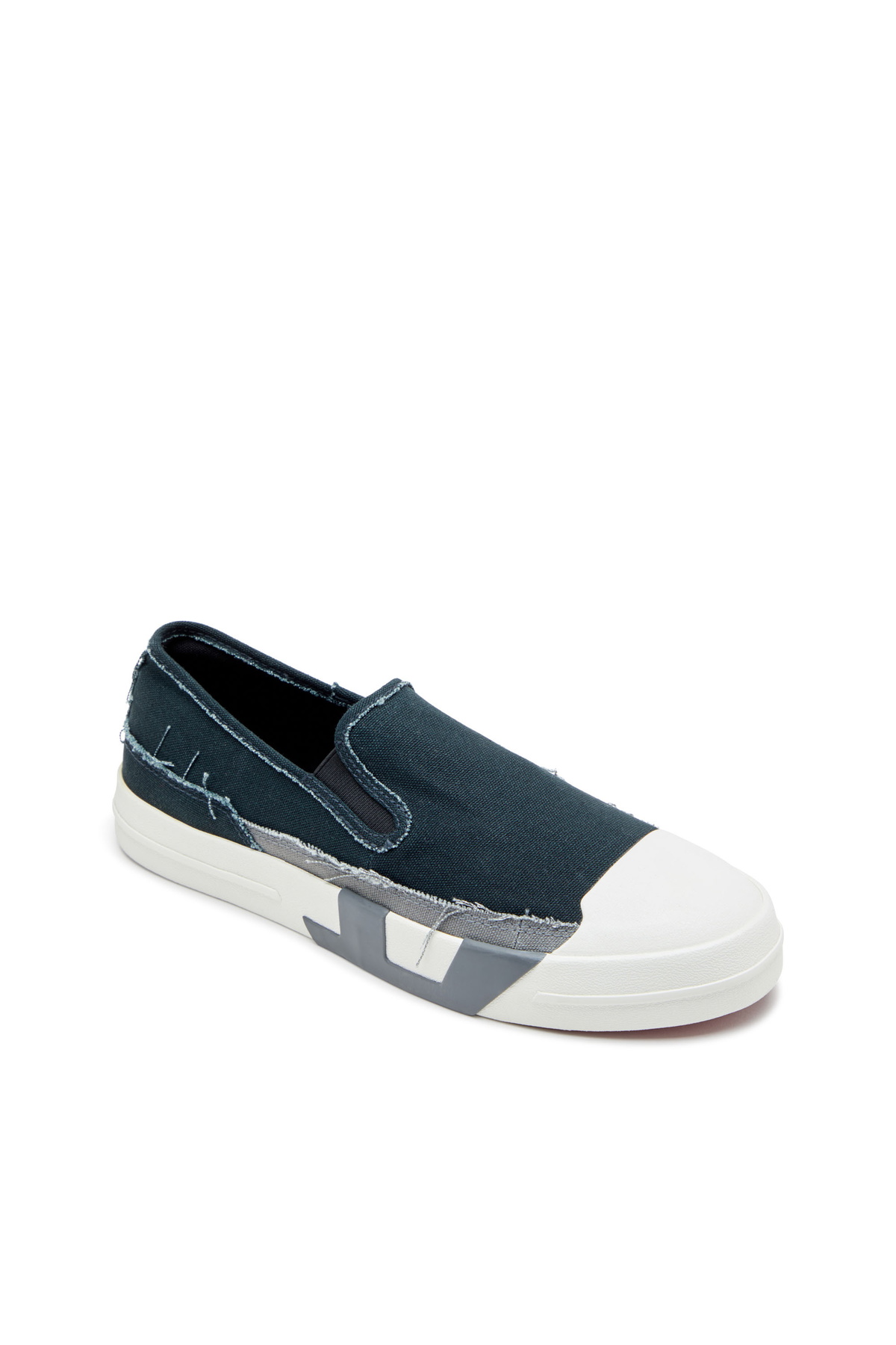 Diesel Slip-on sneakers in frayed canvas - Sneakers Mens in Multicolor ...