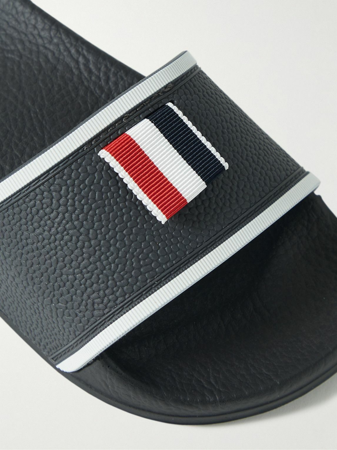 Thom Browne Kids - Textured-Rubber Slides - Blue