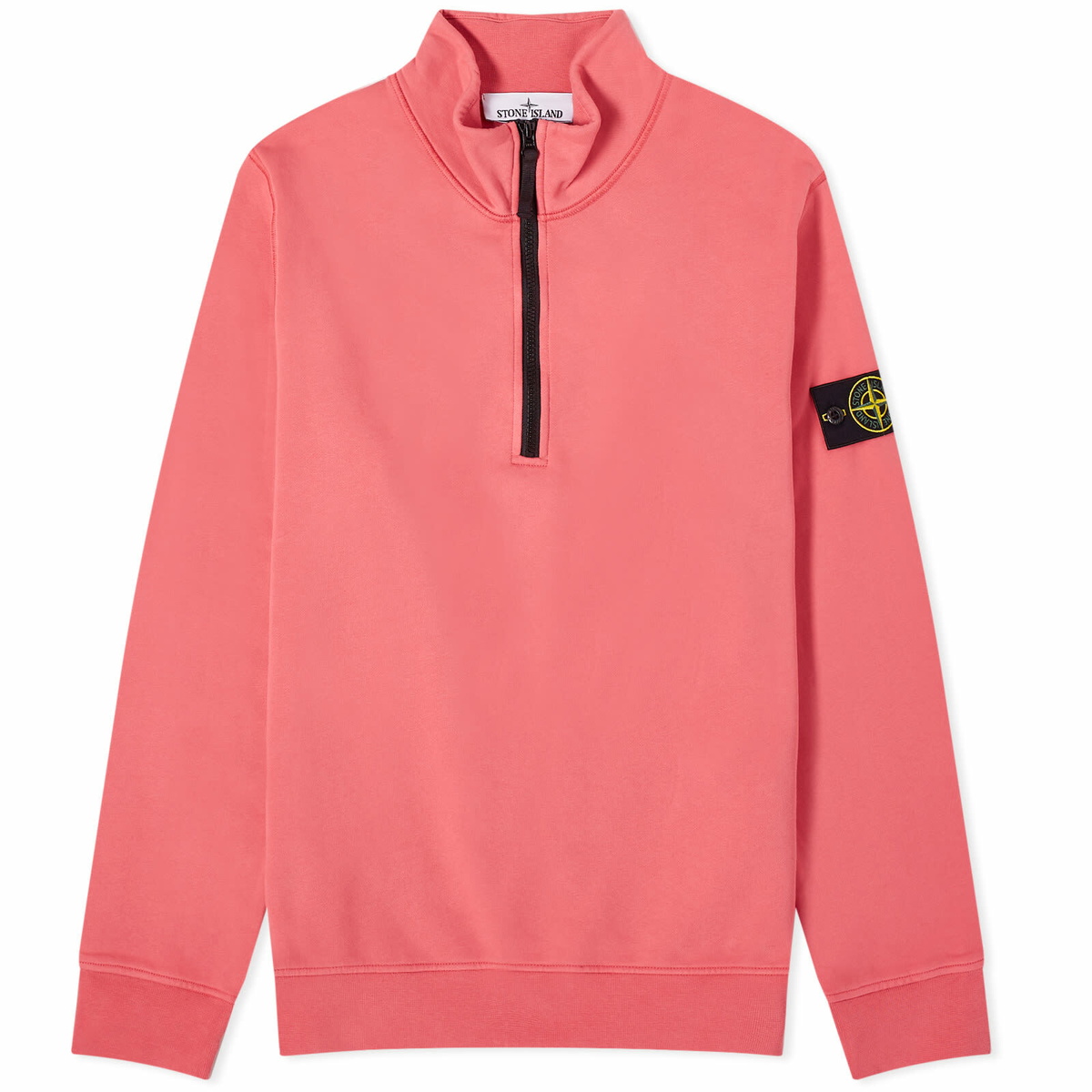 Stone Island Men's Garment Dyed Half Zip Sweat in Fuchsia Stone Island