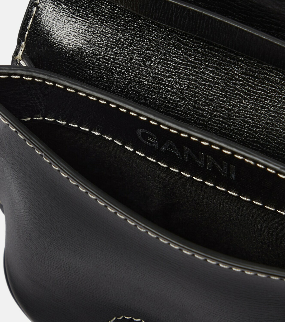 Ganni - Banner Mini logo leather belt bag GANNI