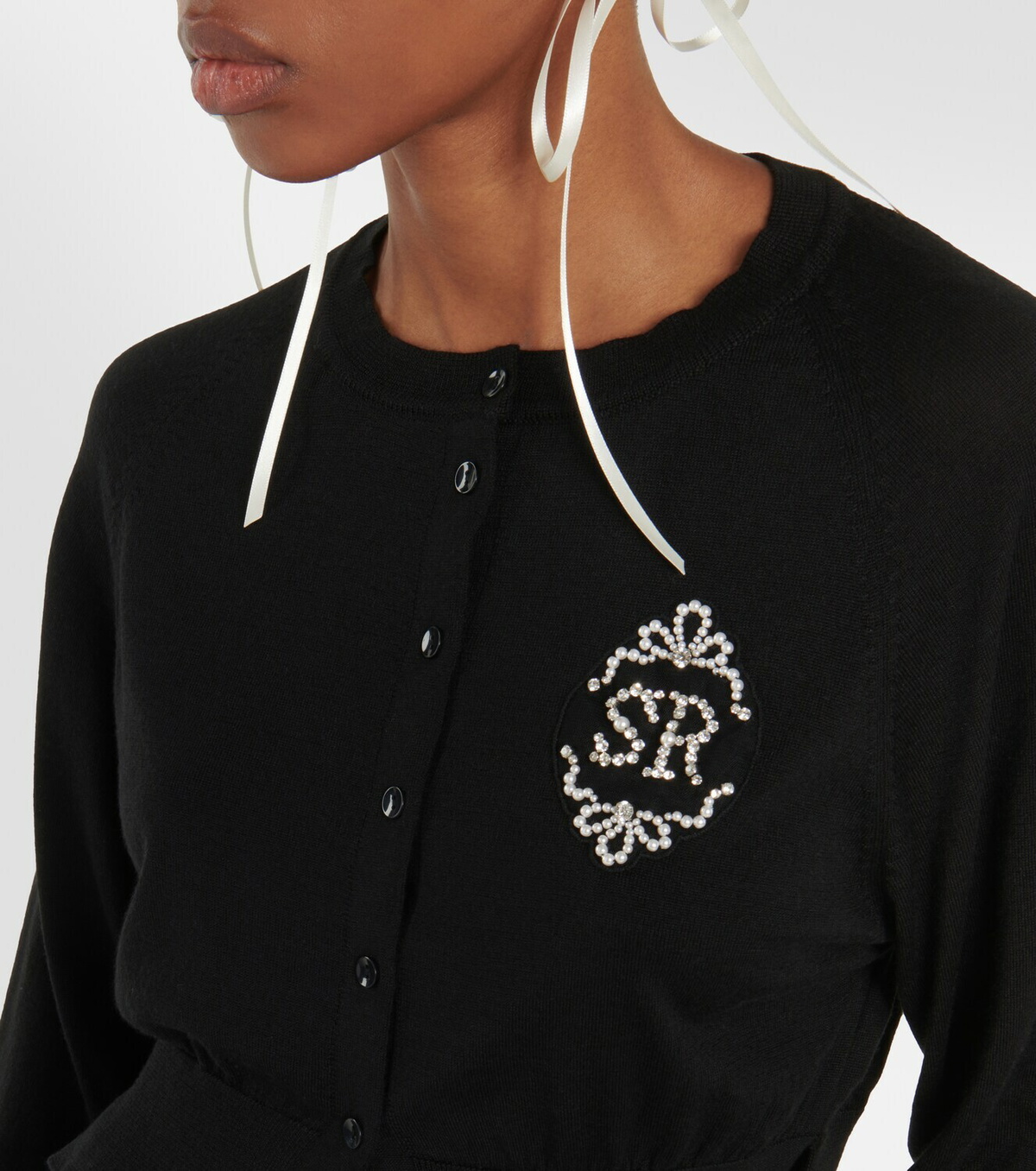 Simone Rocha Embellished wool and silk cardigan Simone Rocha