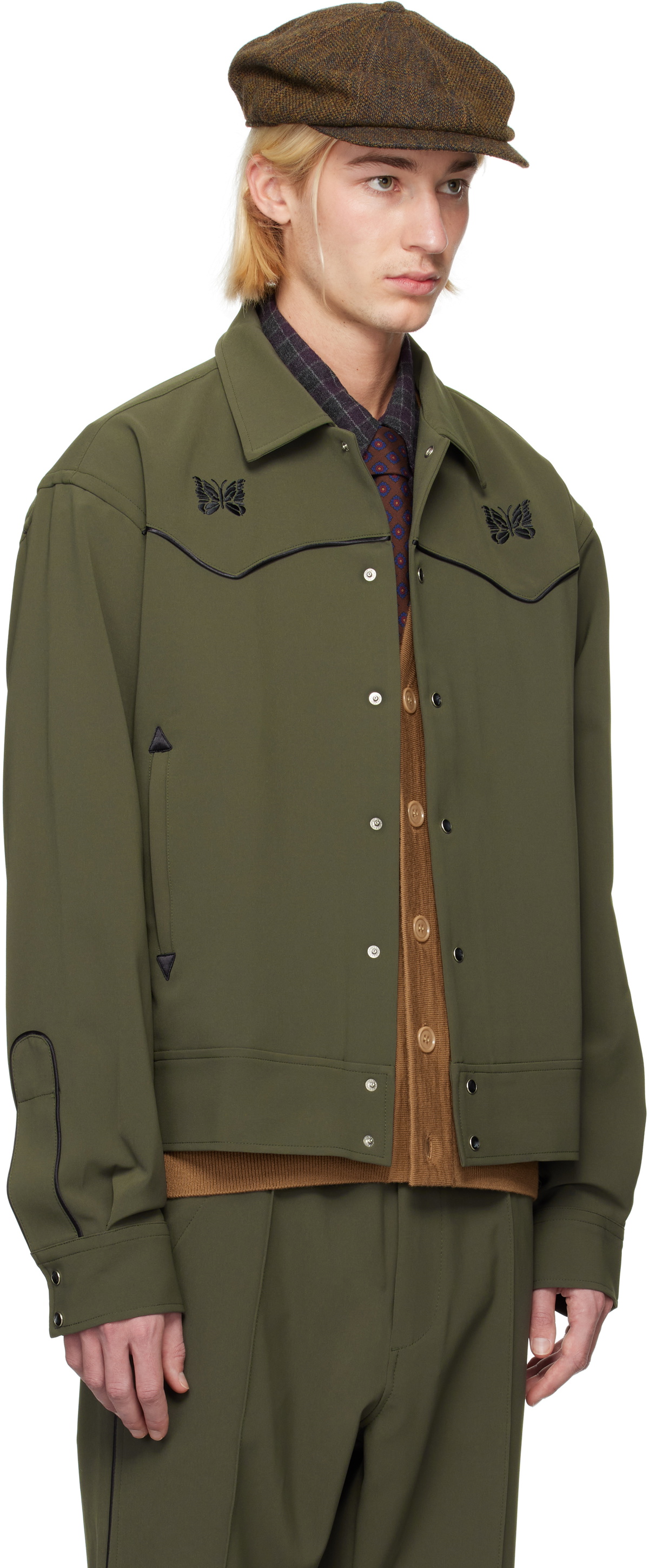 NEEDLES Khaki Piping Cowboy Jacket Needles
