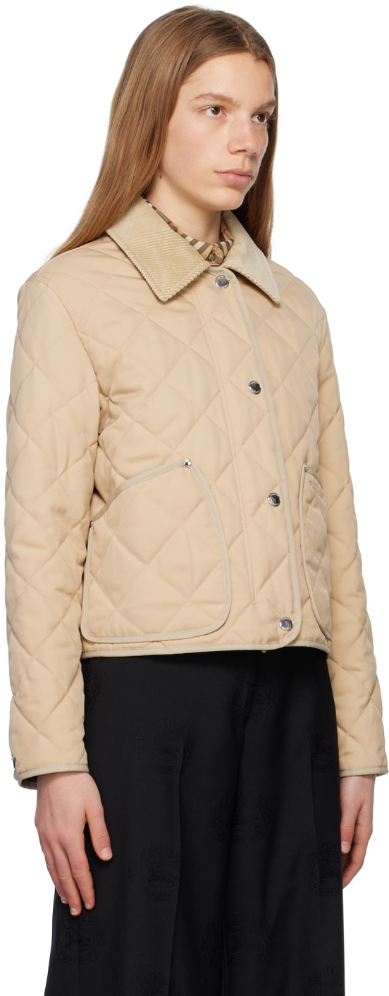 Burberry Beige Quilted Jacket Burberry