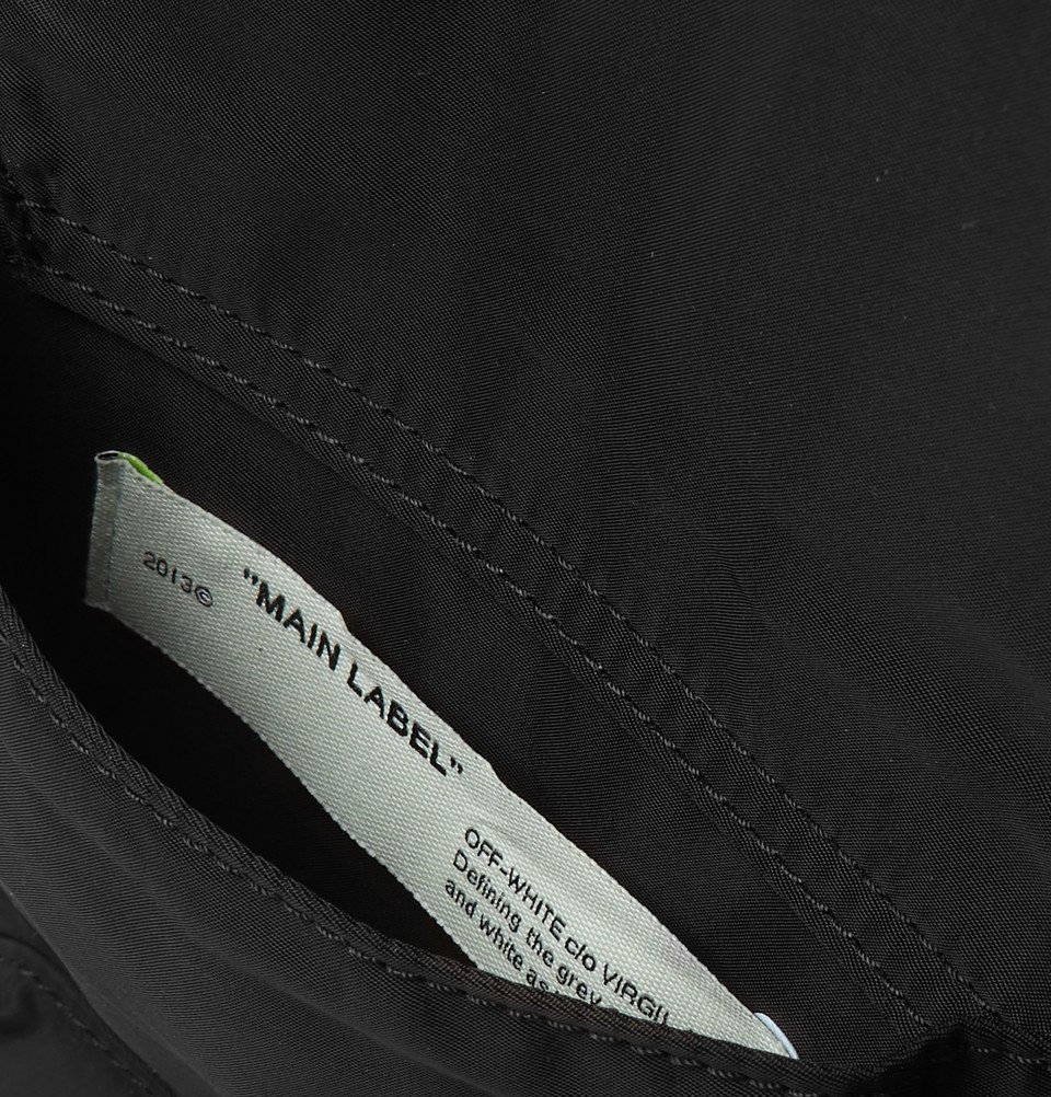 Off-White - Logo-Jacquard Webbing and Shell Belt Bag - Black Off-White