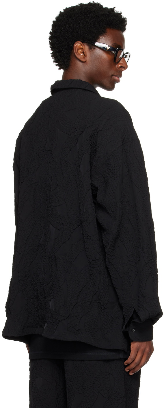 KOZABURO Black Embossed Shirt Kozaburo
