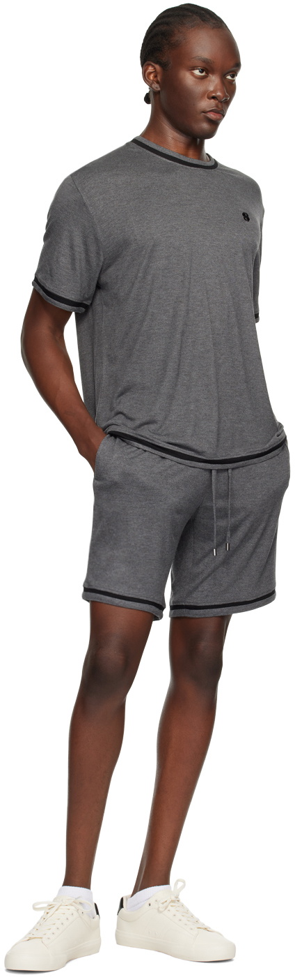 BOSS Gray Drawstring Shorts BOSS