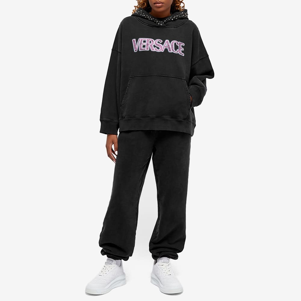 Versace Women's Logo Sweat Pant in Black Versace