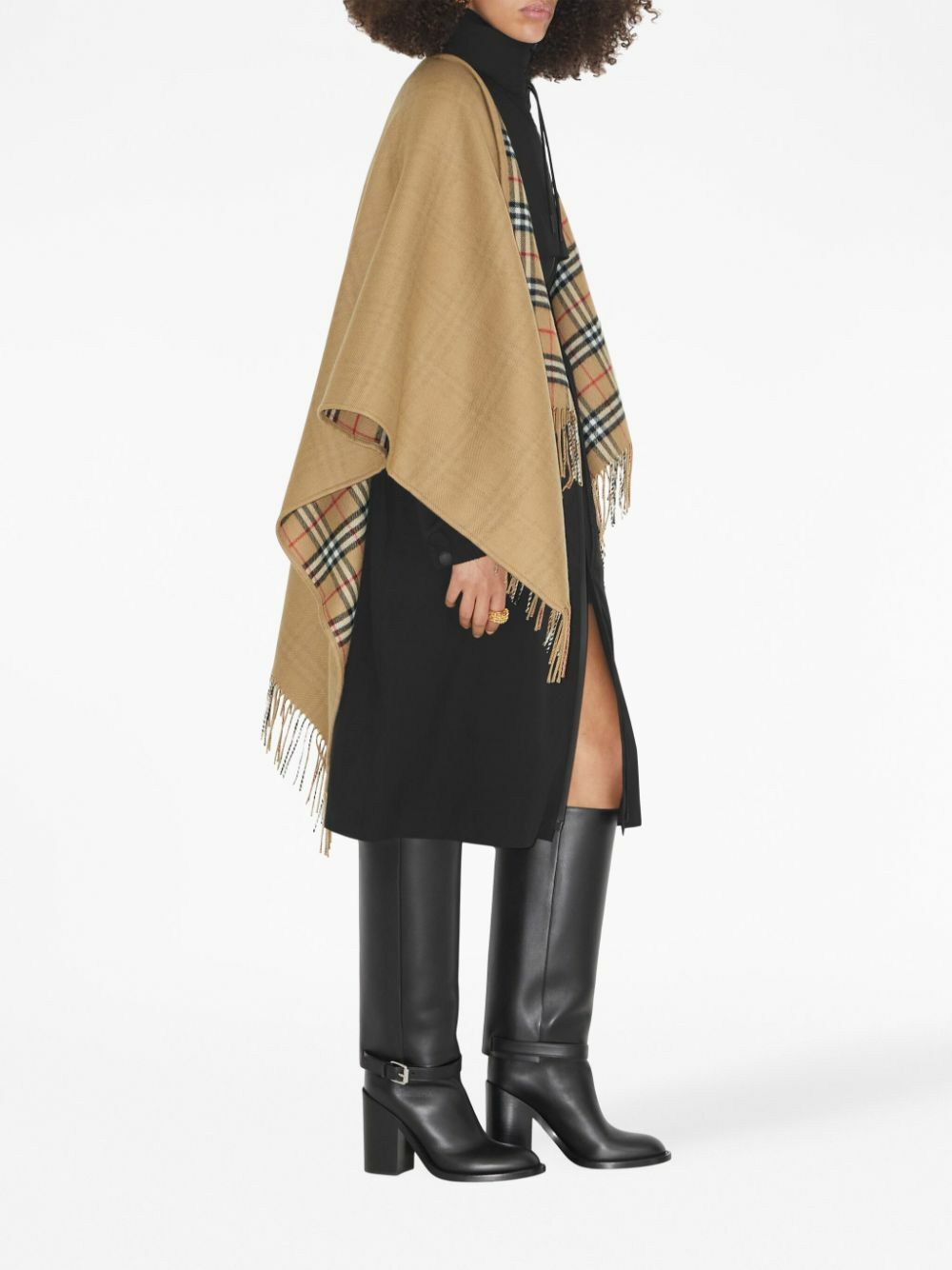 BURBERRY - Wool Reversible Cape Burberry