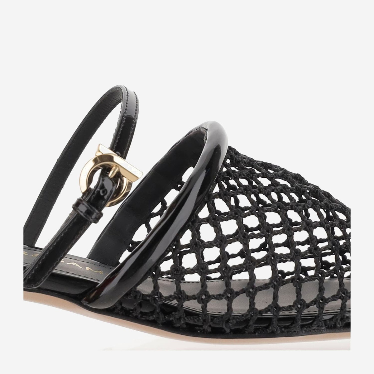 Ferragamo Mesh And Leather Mules Salvatore Ferragamo
