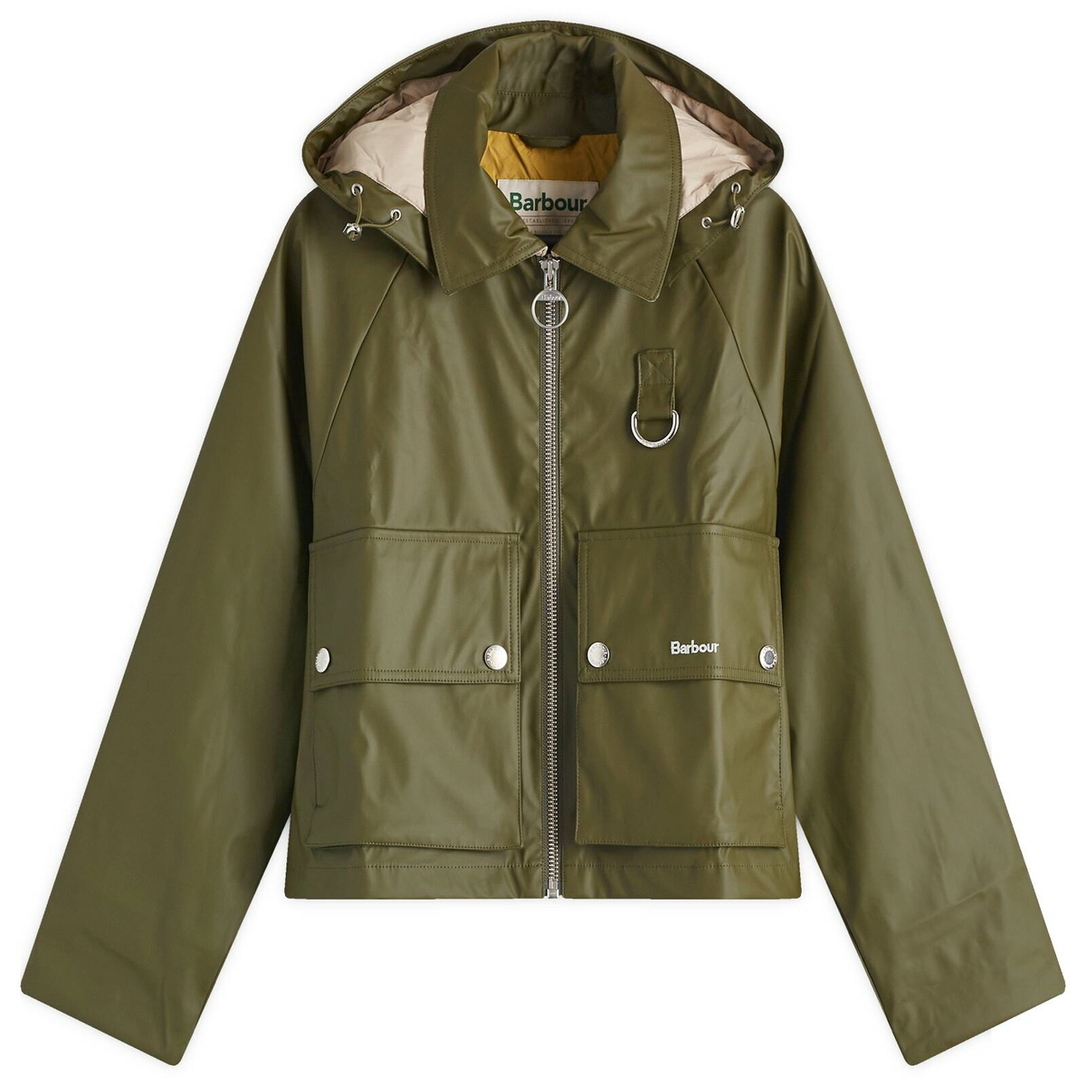 Barbour Women's June Showerproof Jacket in Deep Olive Barbour
